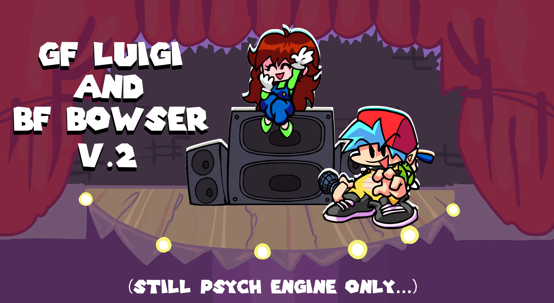 Bowser BF and Luigi GF (PSYCH ENGINE) Mod for Friday Night Funkin' | FNF Mods
