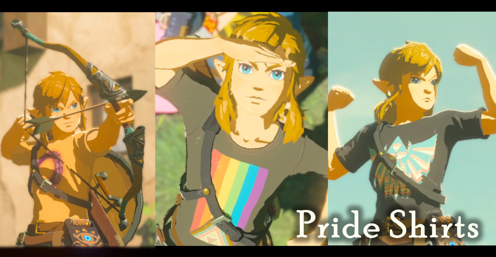 Pride Shirts for Link Mod for The Legend of Zelda: Breath of the Wild ...