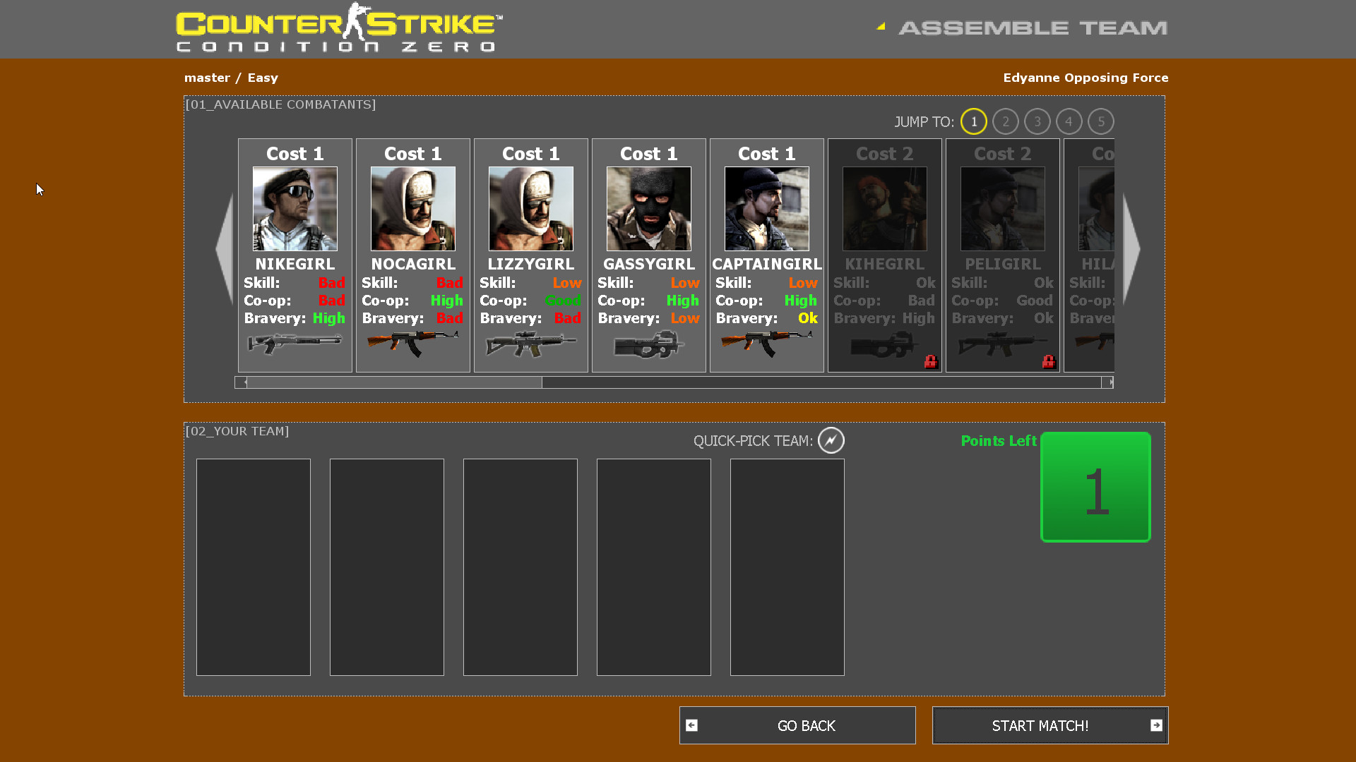 Edyanne Monteiro Opposing Force Mod for Counter-Strike: Condition Zero ...