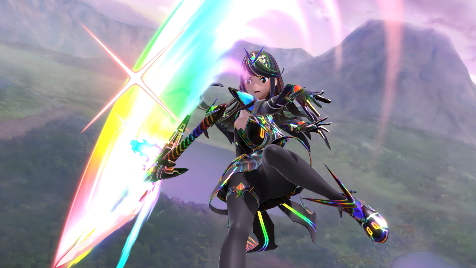 Neon Rainbow Aegis (c07) Mod for Super Smash Bros. Ultimate | SSBU Mods