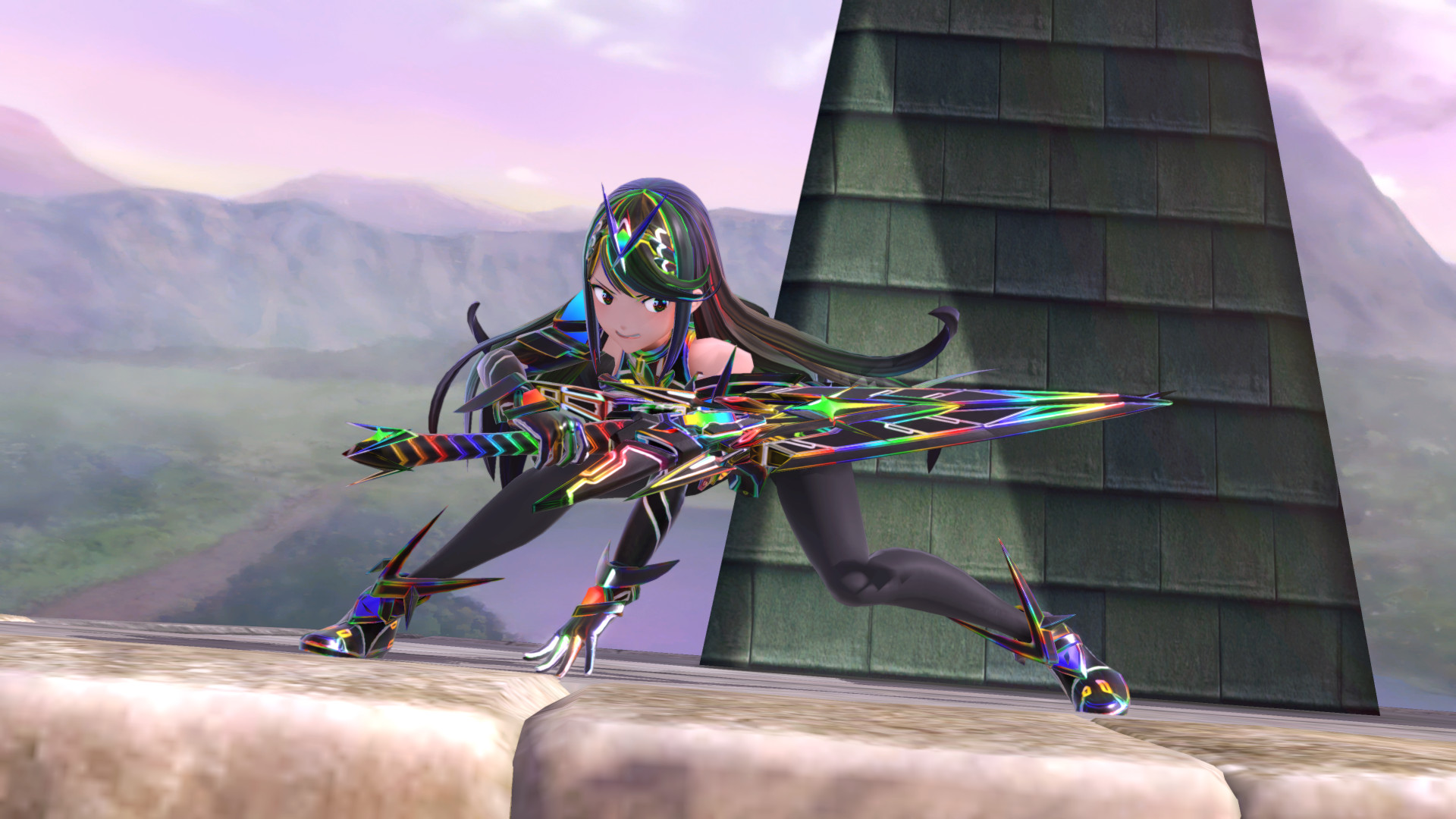 Neon Rainbow Aegis (c07) Mod for Super Smash Bros. Ultimate | SSBU Mods