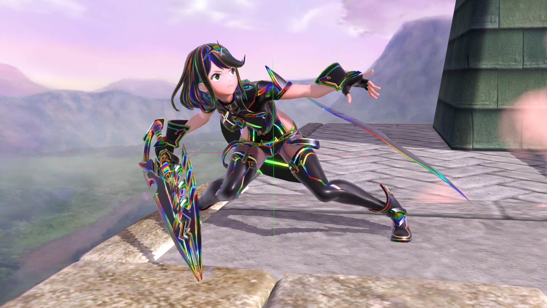 Neon Rainbow Aegis (c07) Mod for Super Smash Bros. Ultimate | SSBU Mods