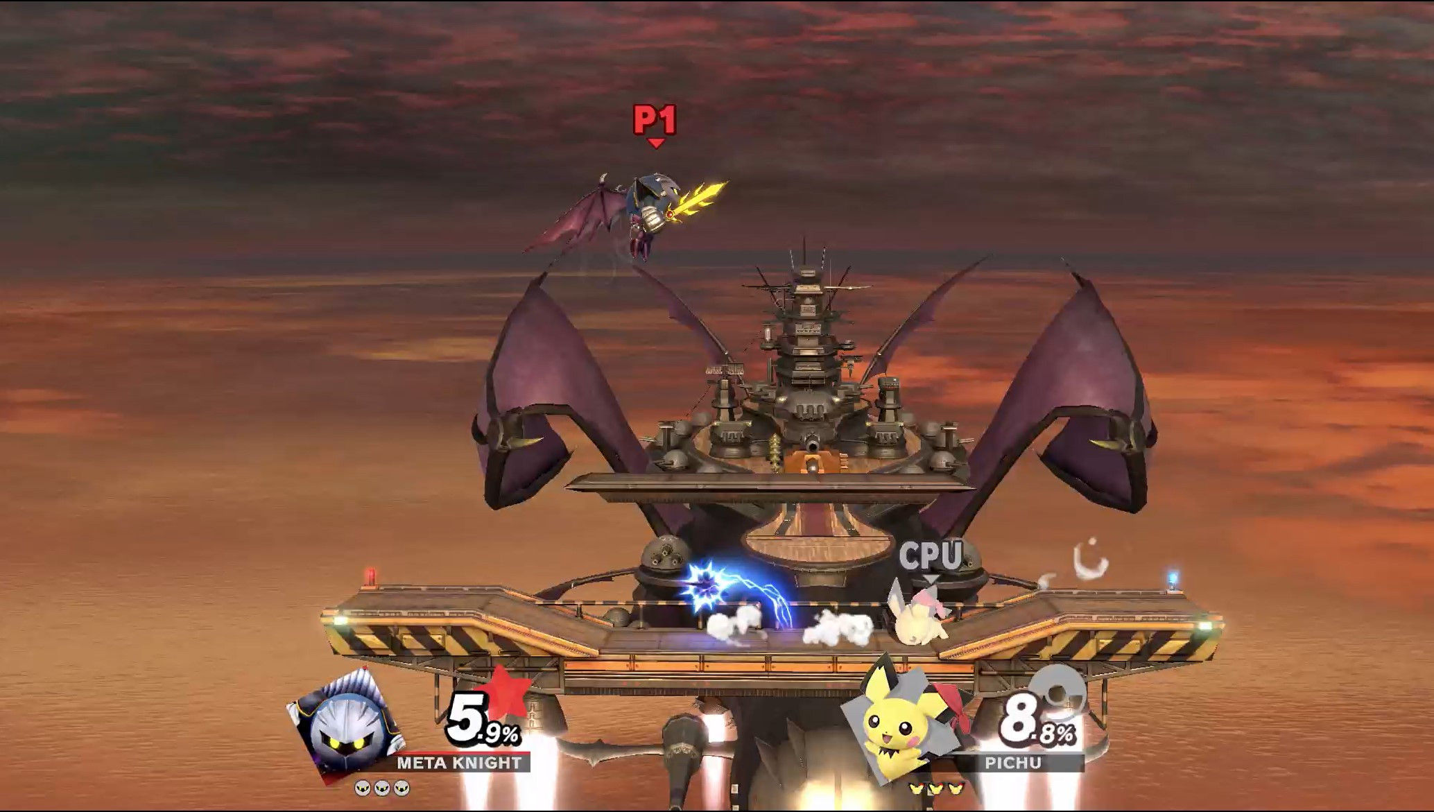 Brawl Meta Knight Retexture + UI [Super Smash Bros. Ultimate] [Mods]