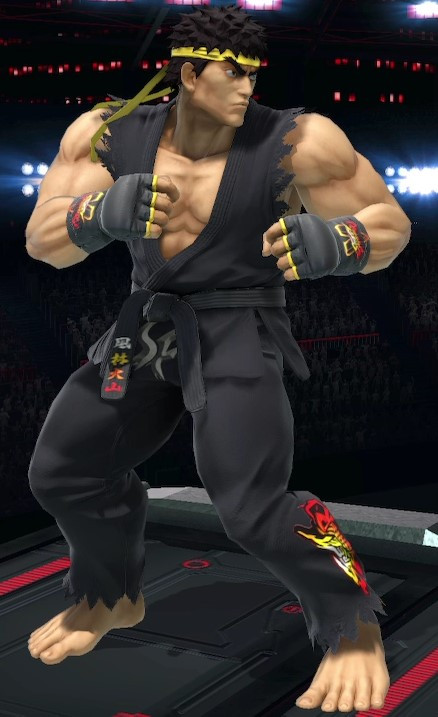 clean dark Ryu recolor + SF logos Mod for Super Smash Bros. Ultimate ...