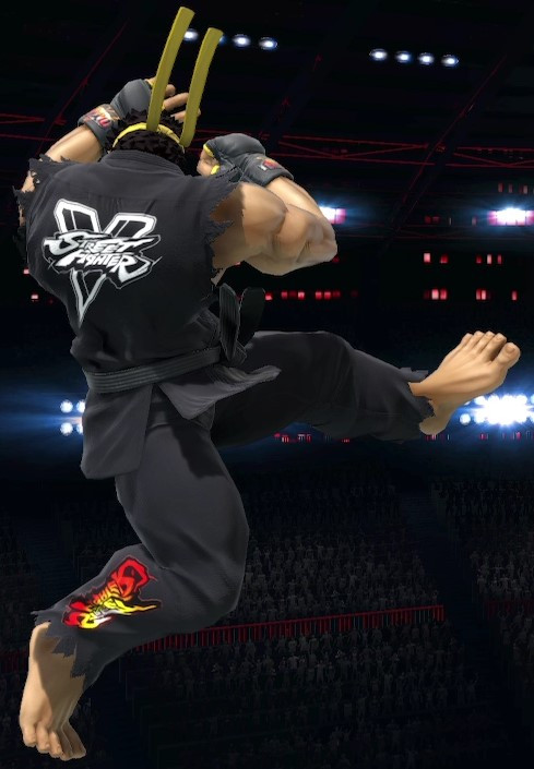 clean dark Ryu recolor + SF logos Mod for Super Smash Bros. Ultimate ...