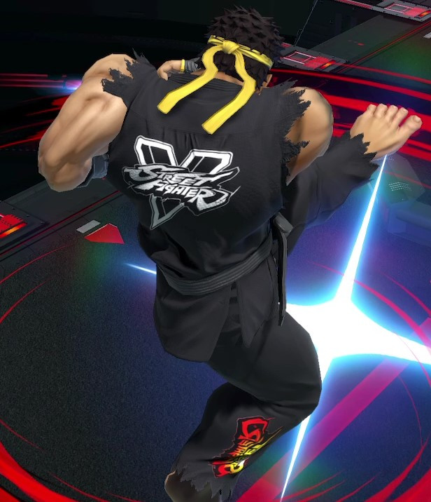 clean dark Ryu recolor + SF logos Mod for Super Smash Bros. Ultimate ...