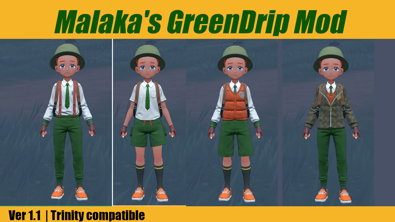 Green School Uniforms Mod for Pokemon Scarlet & Violet | PKMN SV Mods