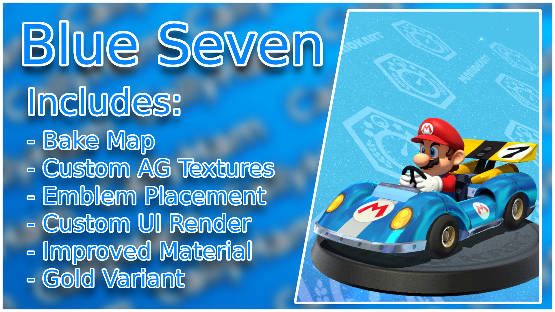 Blue Seven (V2) Mod for Mario Kart 8 Deluxe | MK8D Mods
