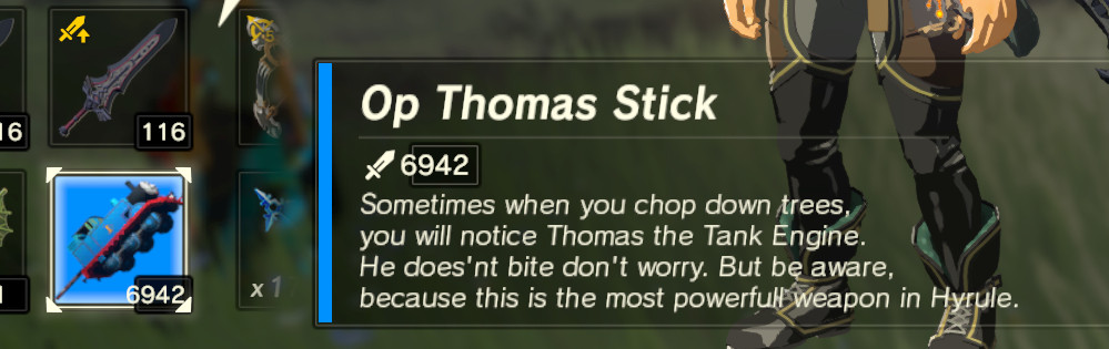 Op Thomas Stick Mod for The Legend of Zelda: Breath of the Wild (WiiU ...