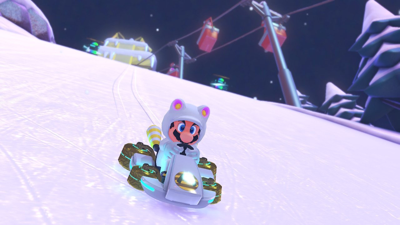 White Tanooki Mario with MKT Animations [Mario Kart 8 Deluxe] [Mods]
