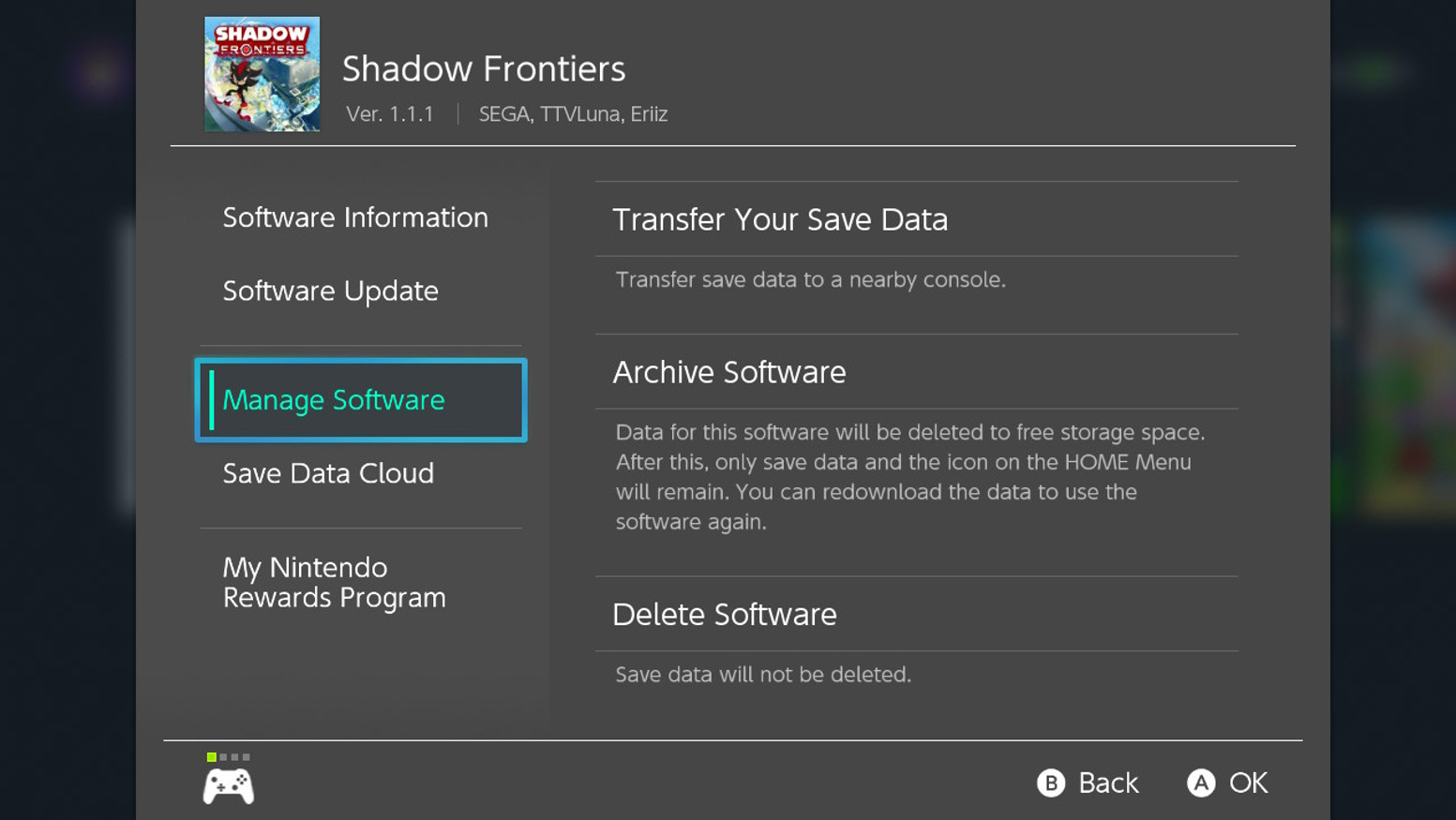 Shadow Frontiers Switch Icon Mod for Sonic Frontiers | Frontiers Mods