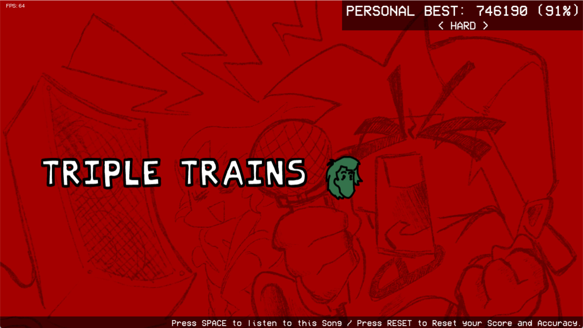 Triple Trains Multi-Key Fan Chart Mod for Friday Night Funkin' | FNF Mods