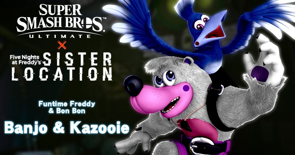 Funtime Freddy-themed Banjo & Kazooie [Super Smash Bros. Ultimate] [Mods]