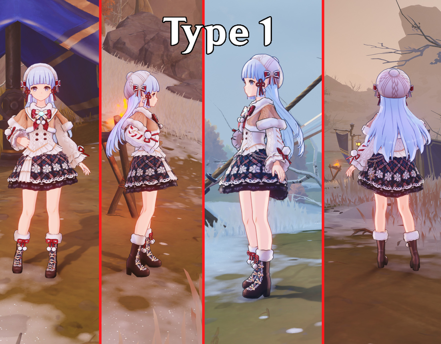 Ayaka Winter Outfit + 2 Hairstyles Mod for Genshin Impact | GI Mods