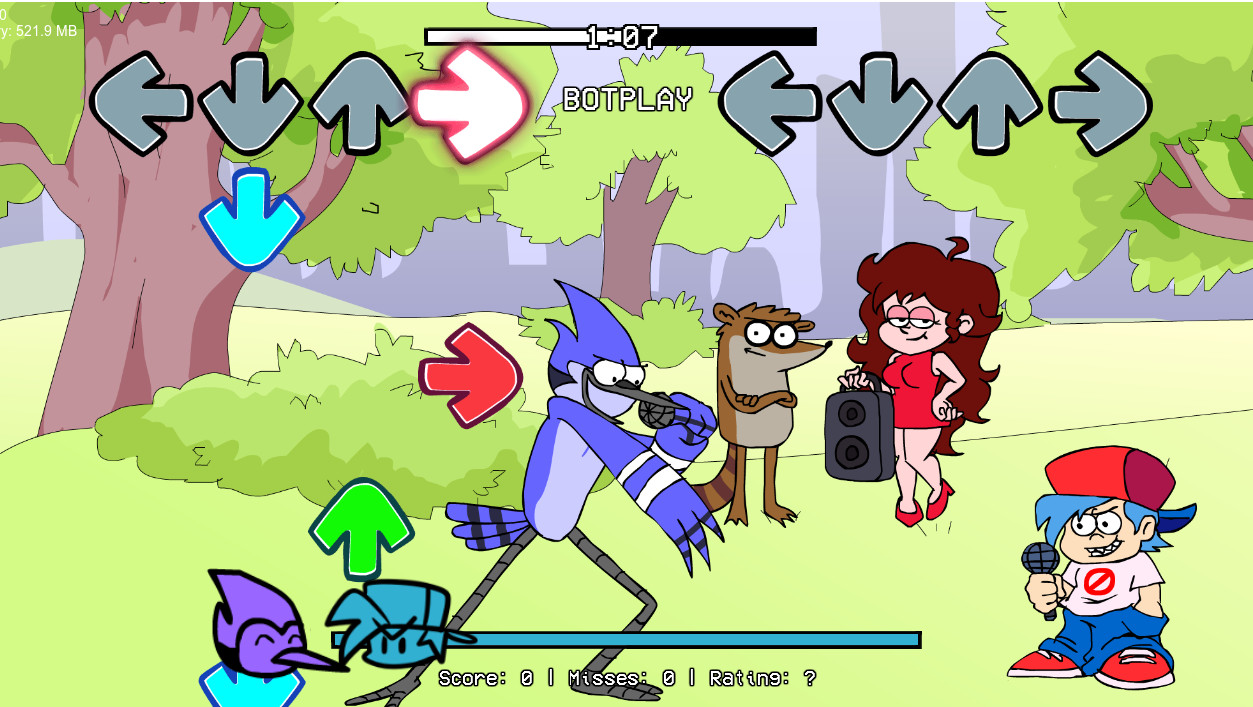 Worked - FNF vs Mordecai Oneshot Mod for Friday Night Funkin' | FNF Mods