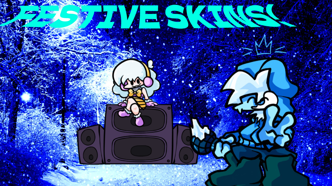 FESTIVE BF AND GF SKINS!!! Mod for Friday Night Funkin' | FNF Mods
