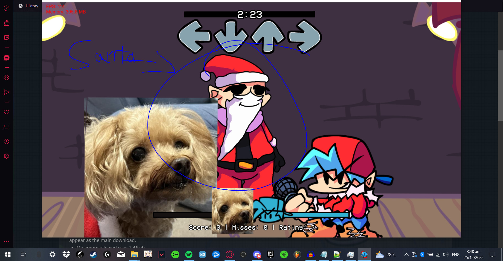 FNF VS MY FRIEND'S DOG CHRISTMAS [Friday Night Funkin'] [Mods]