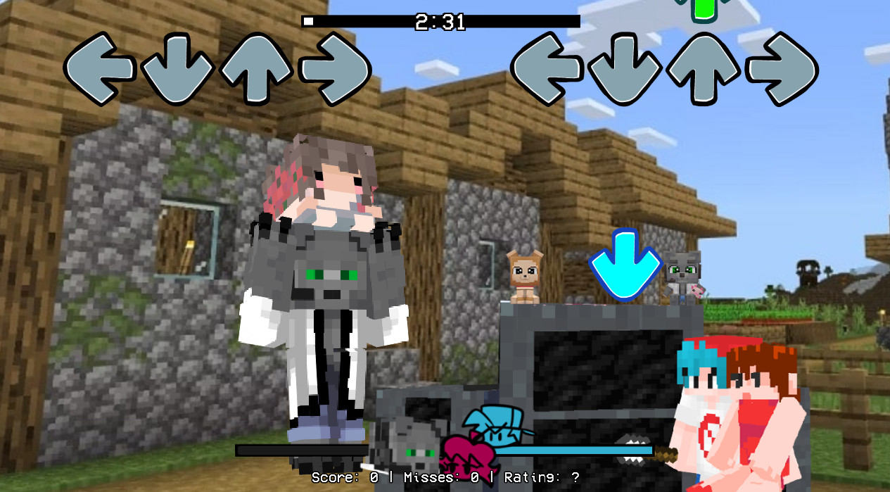 BobiCraft Night Funking Mod for Friday Night Funkin' | FNF Mods