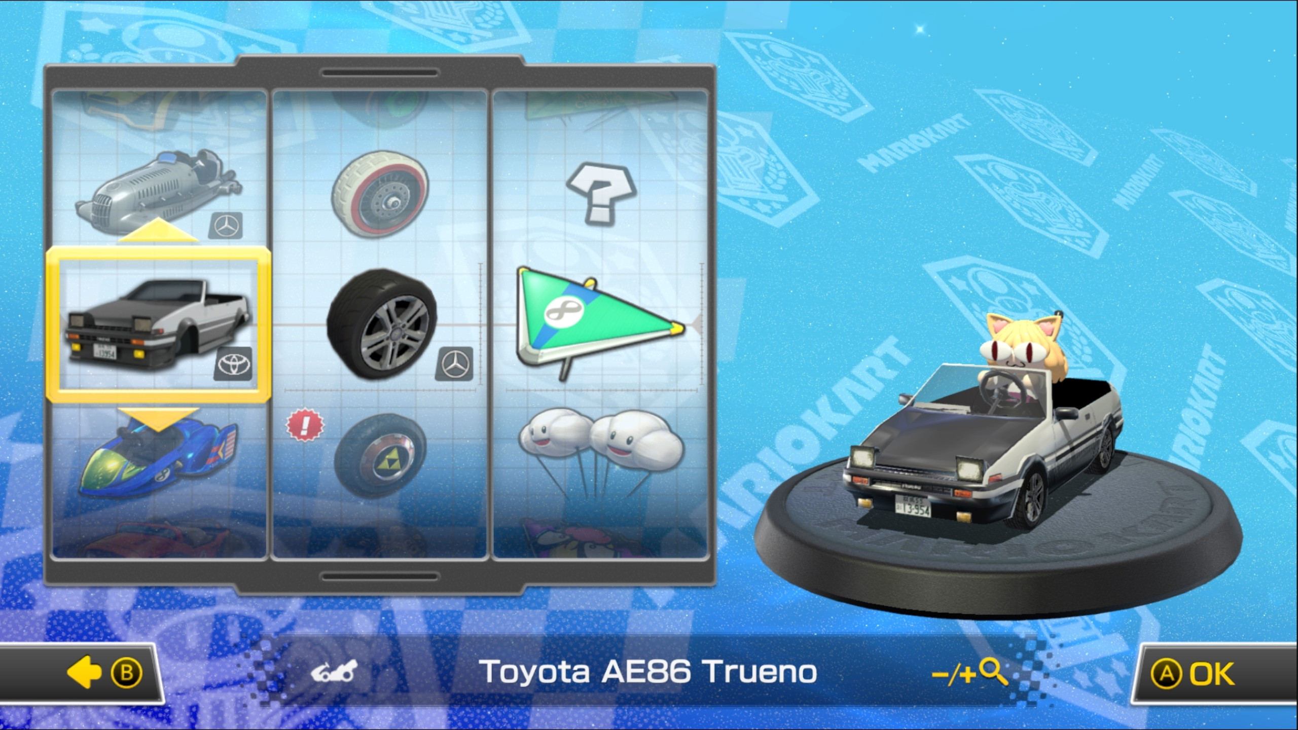 Toyota AE86 Trueno UI Mod for Mario Kart 8 Deluxe | MK8D Mods