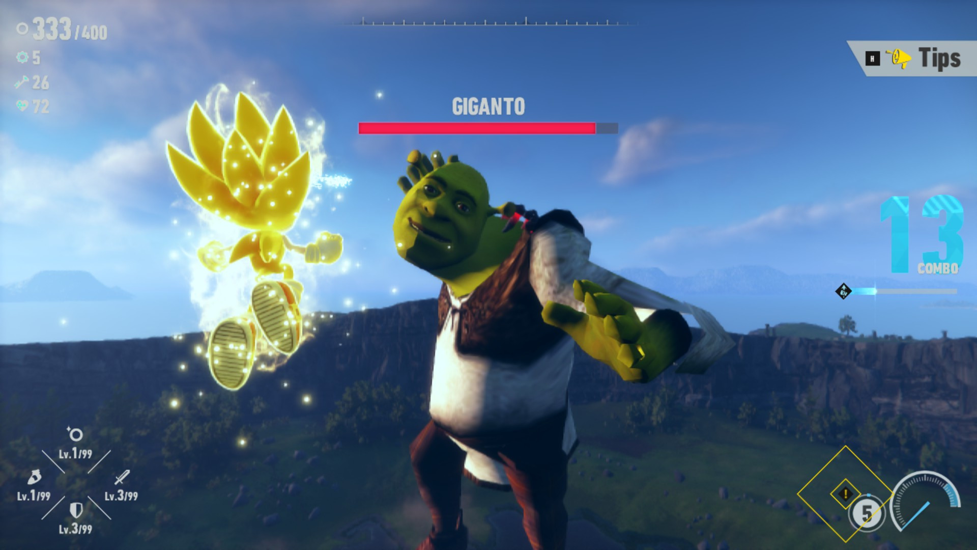 Shrek over Giganto Mod for Sonic Frontiers | Frontiers Mods