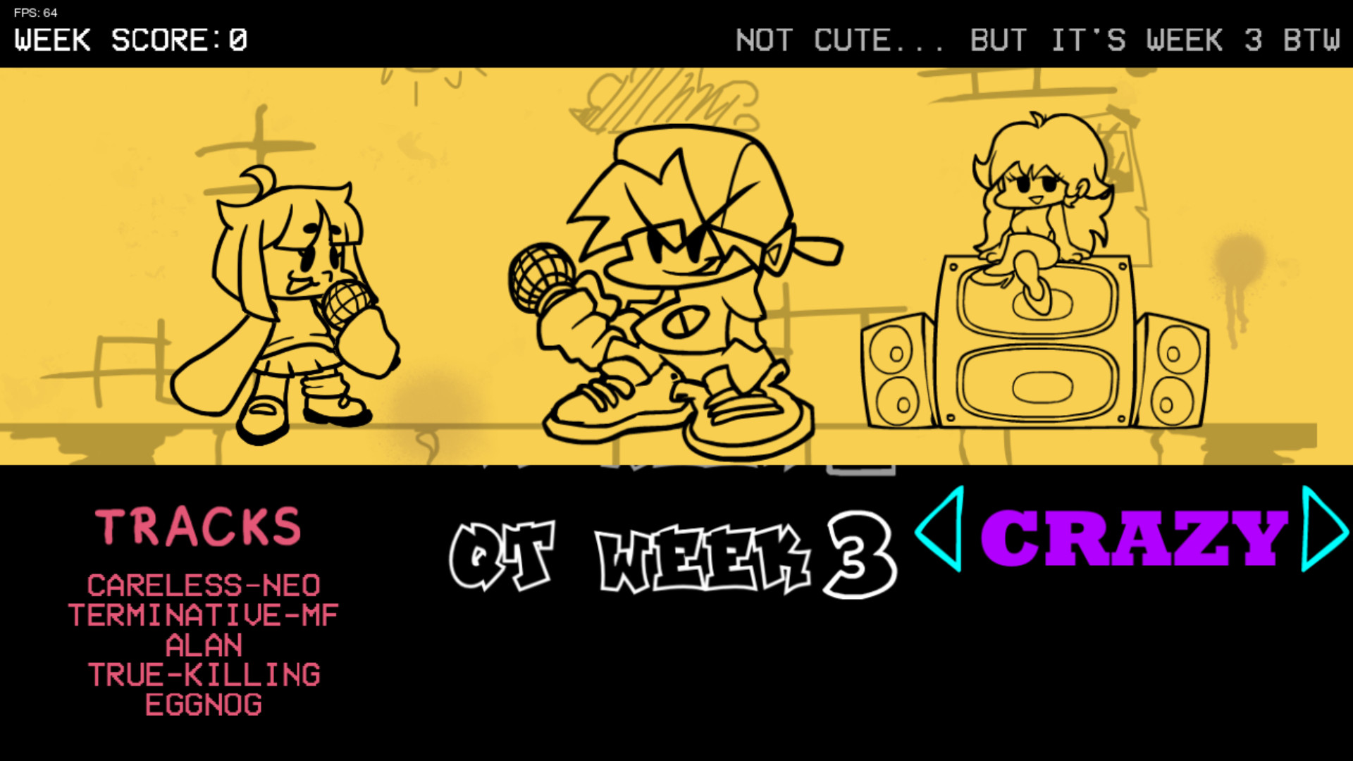 QT Mod Crazy difficulty Mod for Friday Night Funkin' | FNF Mods