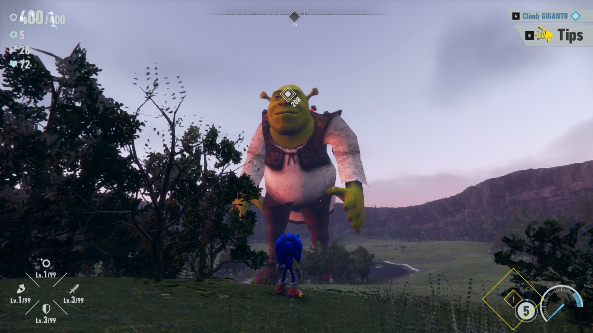 Shrek over Giganto Mod for Sonic Frontiers | Frontiers Mods