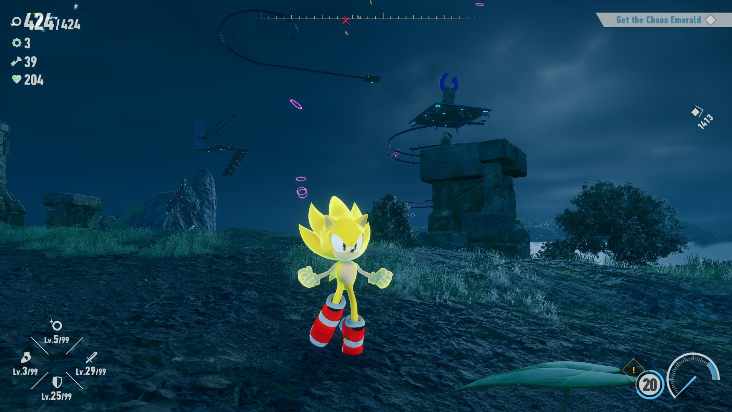 Super/Hyper Sonic Faithful (flying+custom physics) [Sonic Frontiers] [Mods]