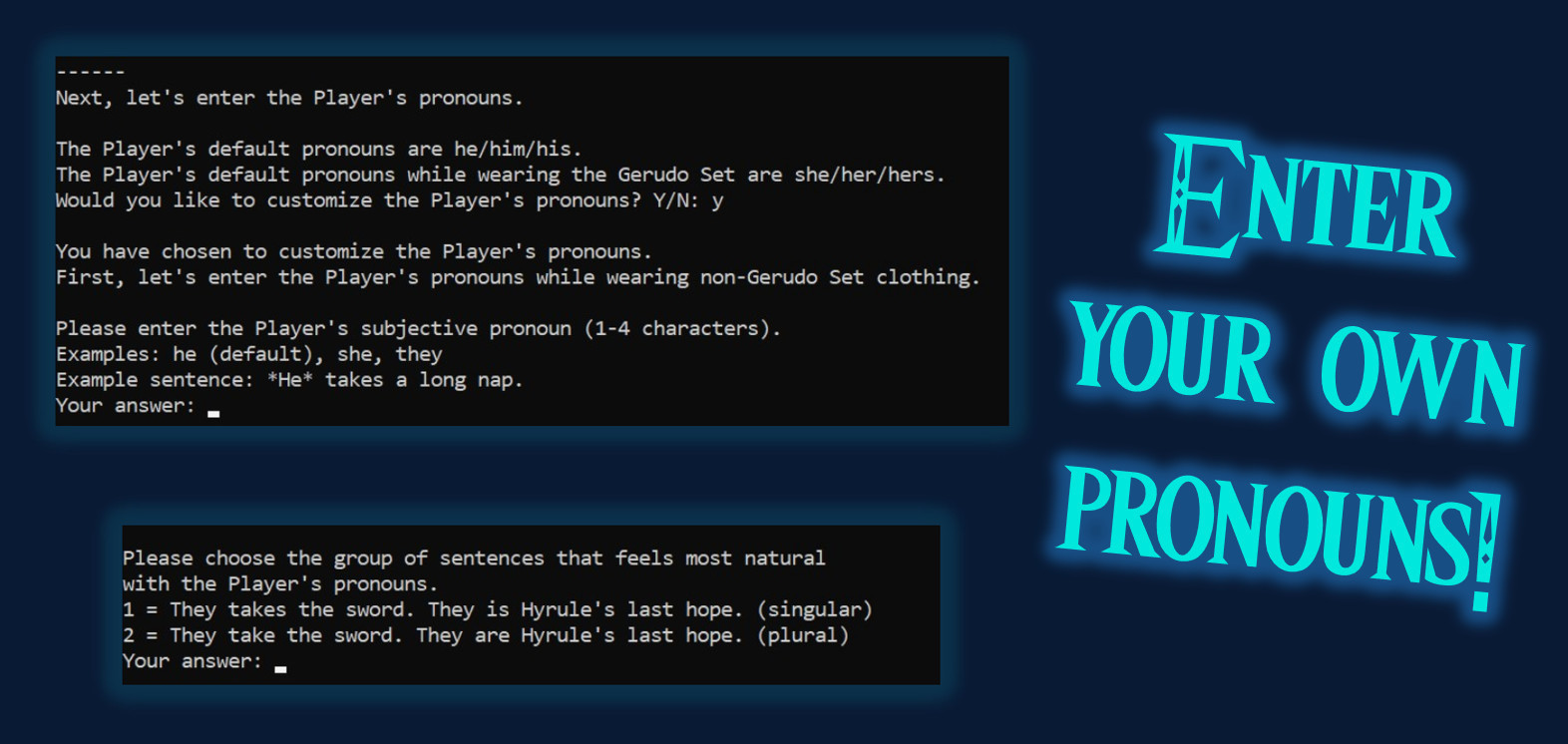 Custom Character Text Variety Pack 1 Mod for The Legend of Zelda ...