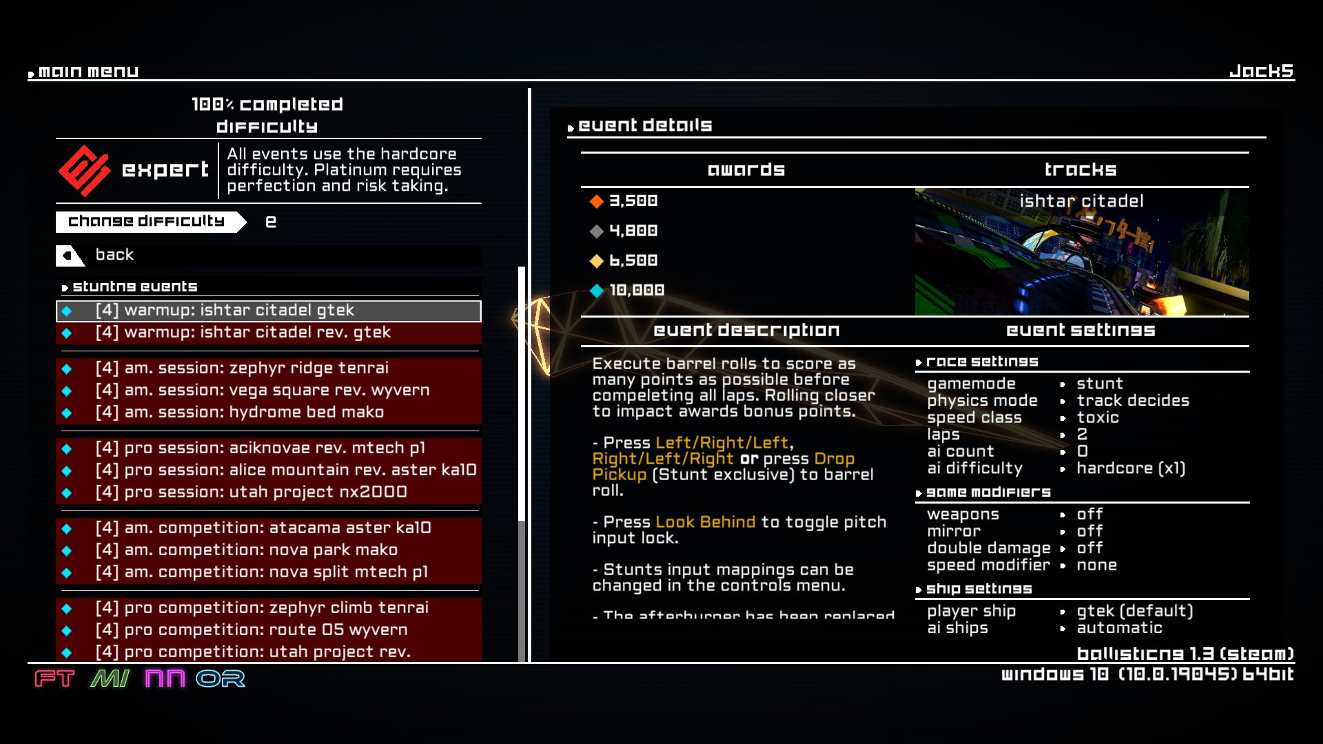 StuntNG campaign [BallisticNG] [Mods]