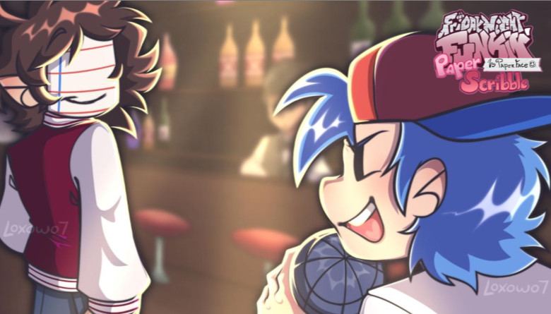 FNF Paper scribble Vs Paperface Mod for Friday Night Funkin' | FNF Mods