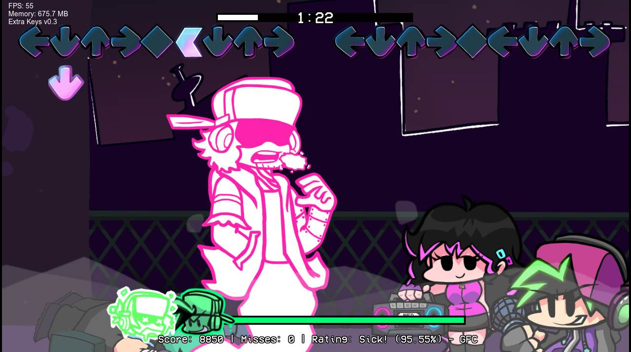 NEW Neo Extra Keys Notes Sprites Mod for Friday Night Funkin' | FNF Mods