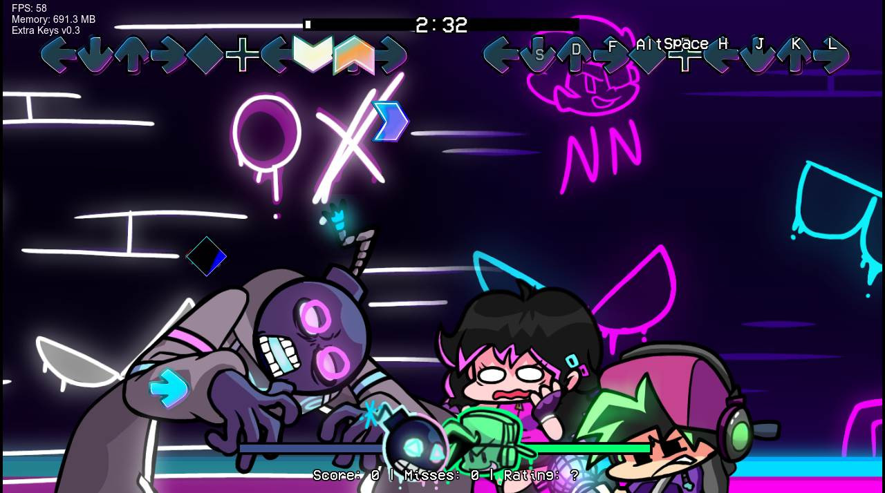 NEW Neo Extra Keys Notes Sprites Mod for Friday Night Funkin' | FNF Mods