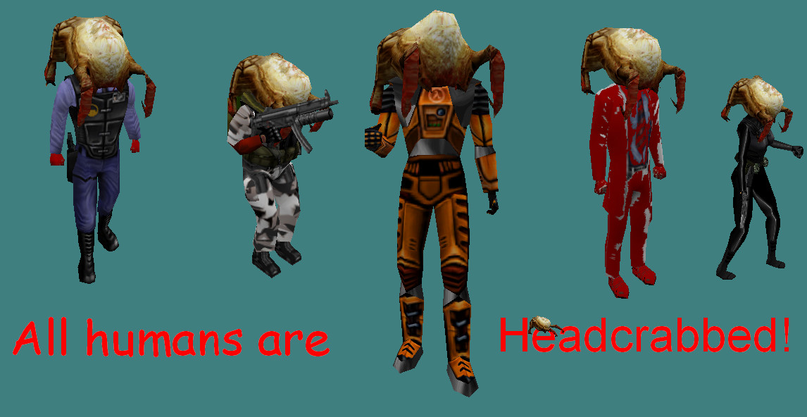 All humans headcrabbed Mod for Half-Life | HL Mods