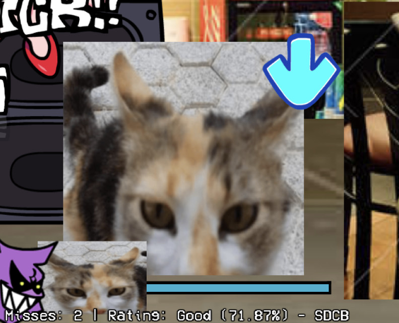 Kica Your Friendly Neighborhood Cat Over BF Mod for Friday Night Funkin ...