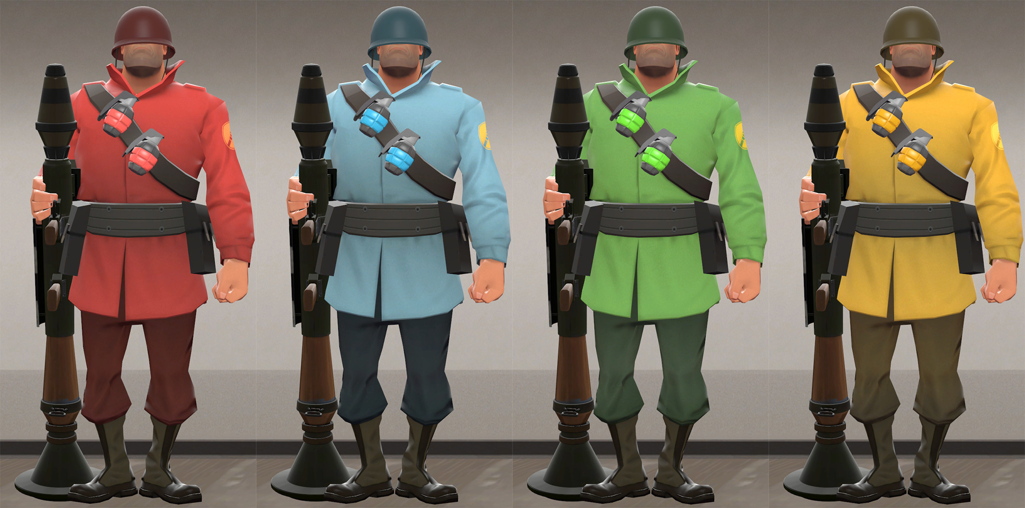 More Team Colored Mercenaries Mod for Team Fortress 2 Classic ...