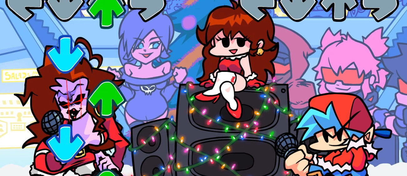 Santa Tell Me but Mom and Bf sings it [Friday Night Funkin'] [Mods]