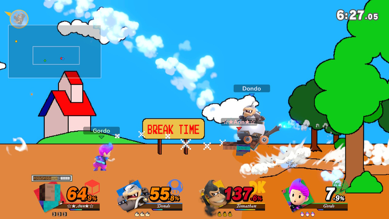 Sideways Steve [Super Smash Bros. Ultimate] [Mods]