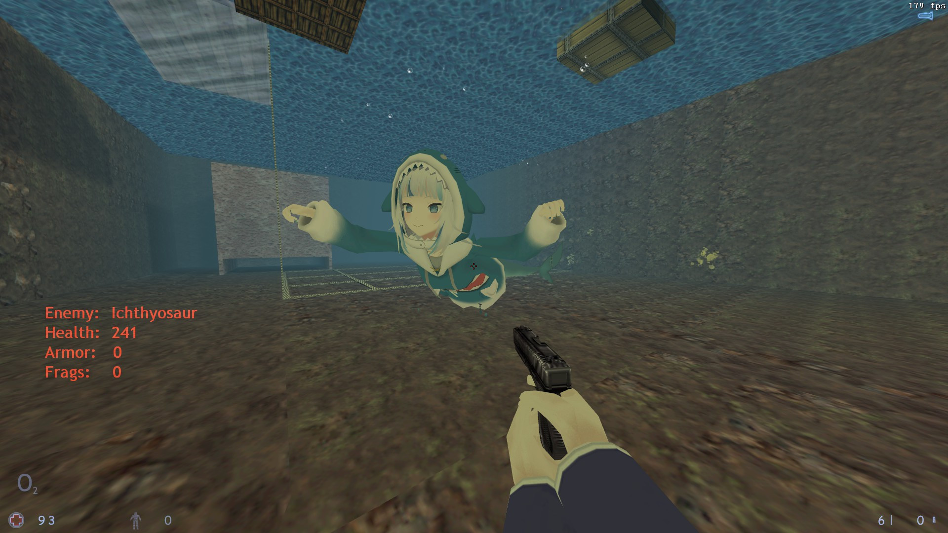 Hololive Gura Ichtyosaur reskin Mod for Sven Co-op | SC Mods