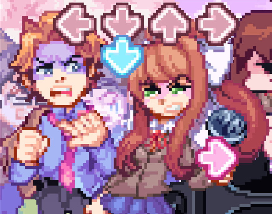 DUET Reanimated (Monika&Senpai) Mod for Friday Night Funkin' | FNF Mods