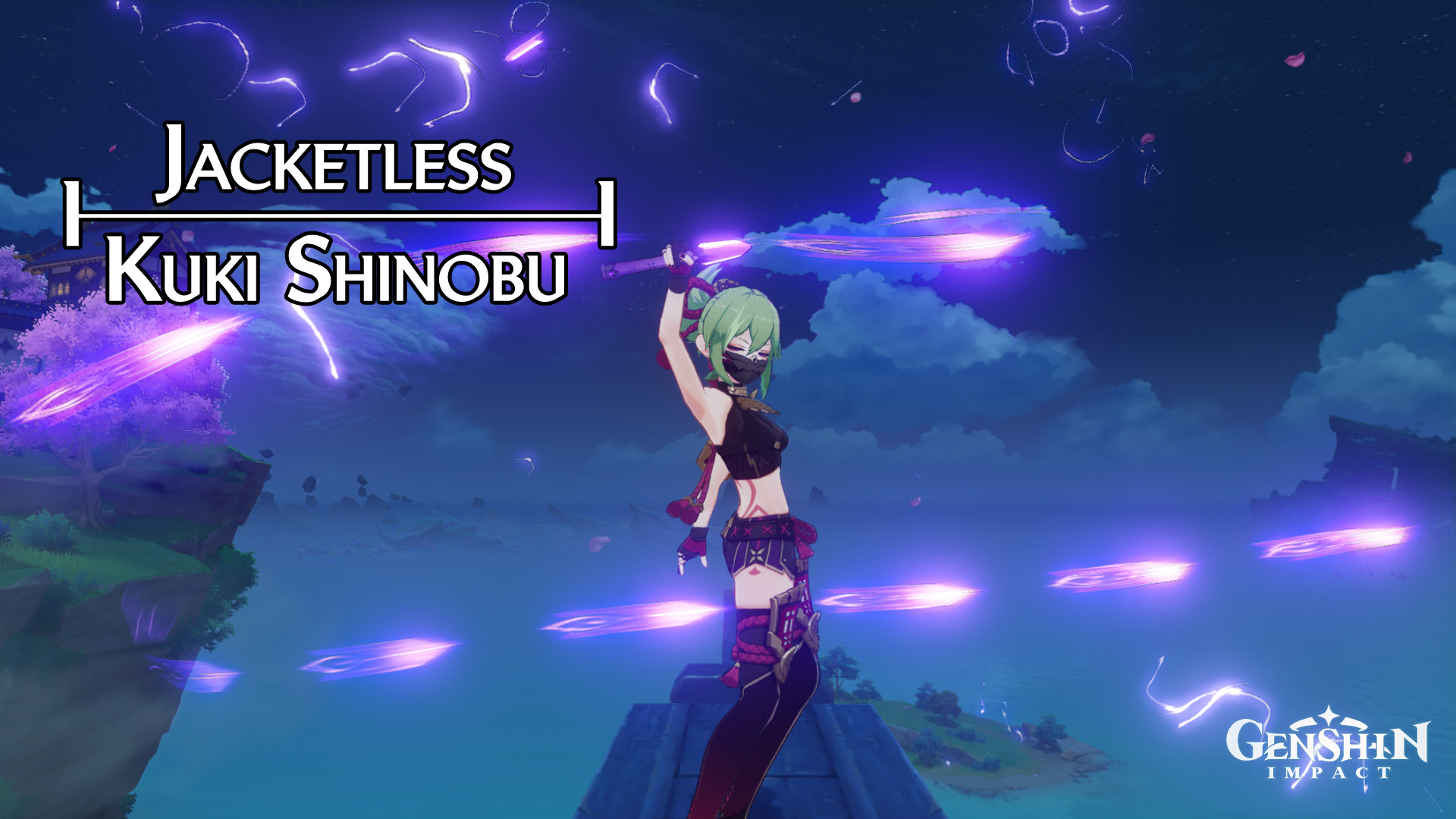 Jacketless Kuki Shinobu With Options Mod for Genshin Impact | GI Mods