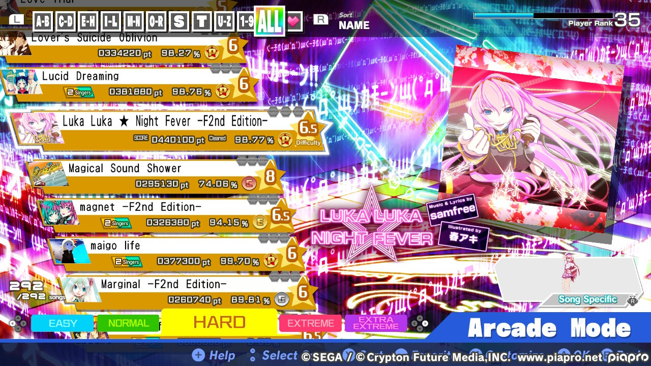 F2nd Song Pack Switch [Hatsune Miku: Project Diva Mega39/Mega Mix] [Mods]