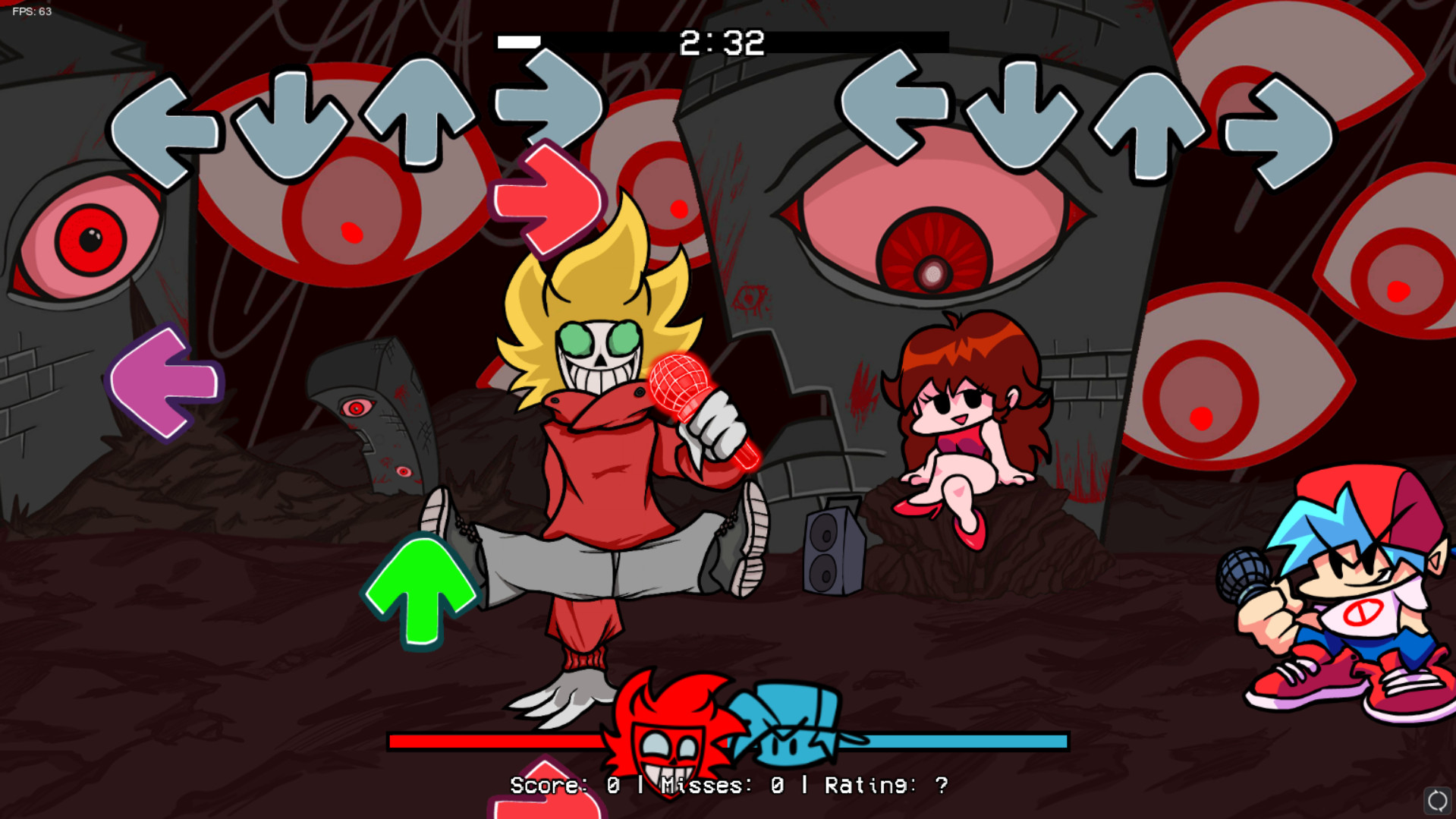 FNF X RED/REDMPTION Mod for Friday Night Funkin' | FNF Mods