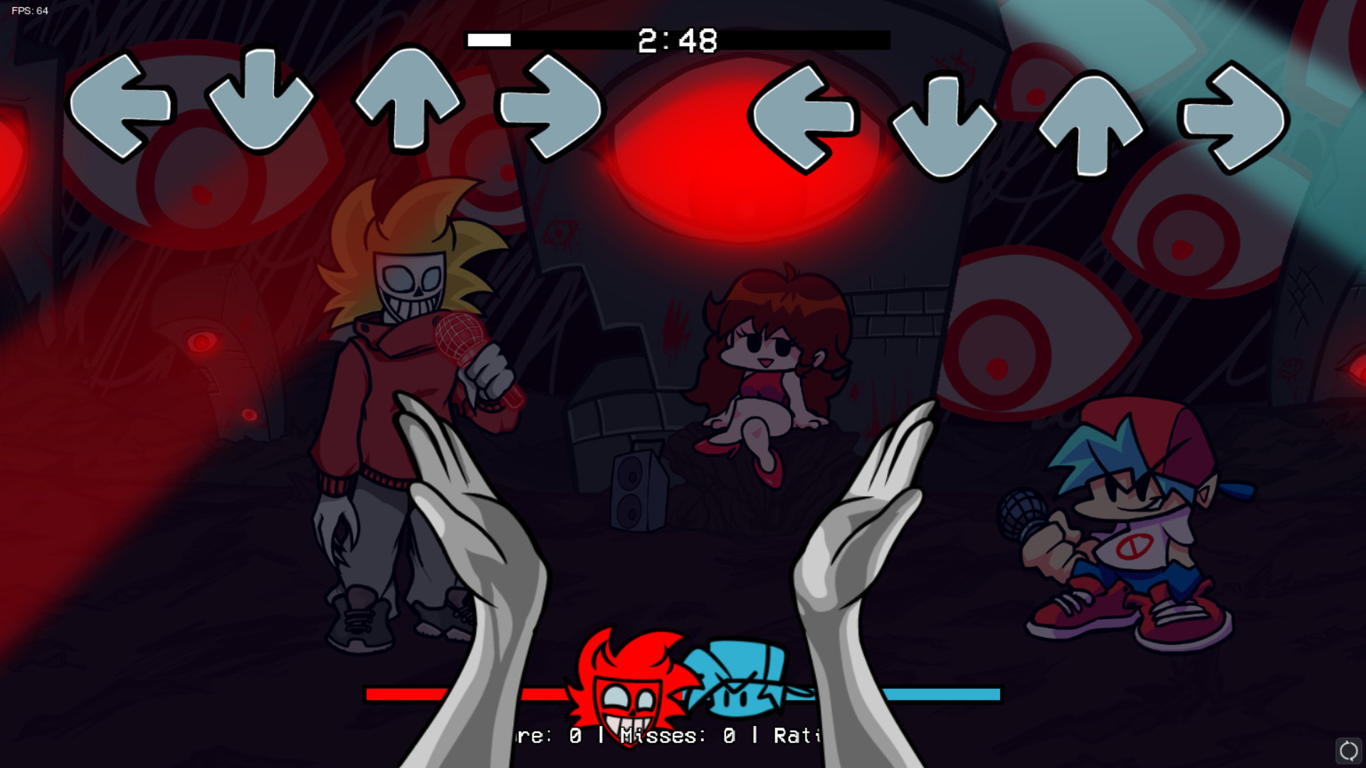 FNF X RED/REDMPTION Mod for Friday Night Funkin' | FNF Mods