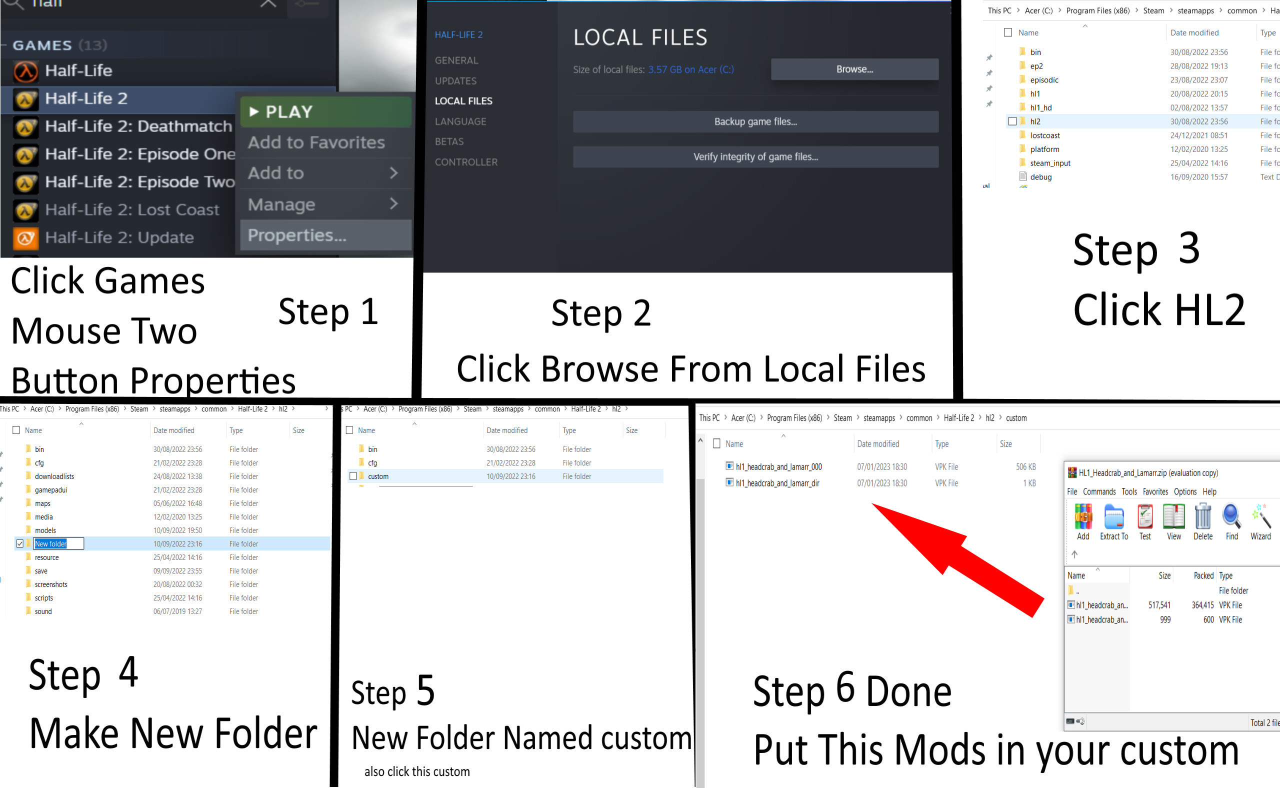 Headcrab & Lamarr HL1 Ver Mod for Half-Life 2 | HL2 Mods