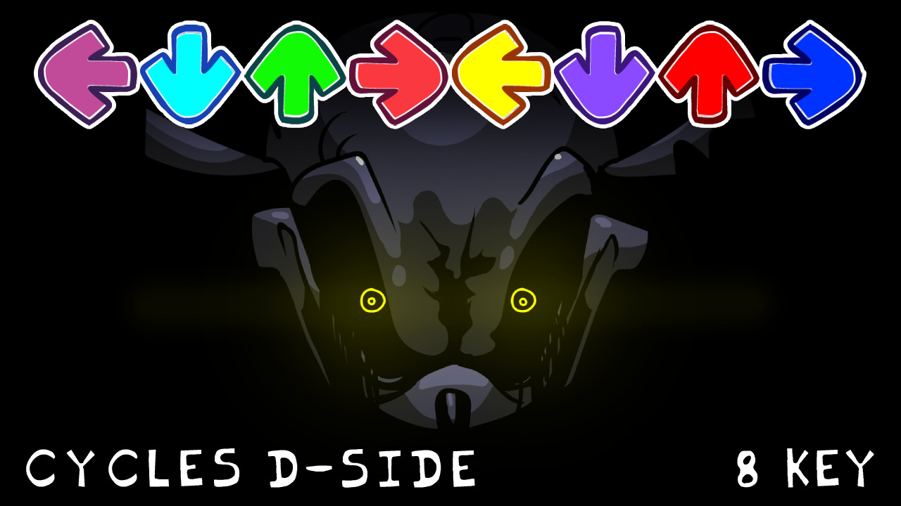 FNF Cycles D-Side - 8-Key Rechart Mod for Friday Night Funkin' | FNF Mods