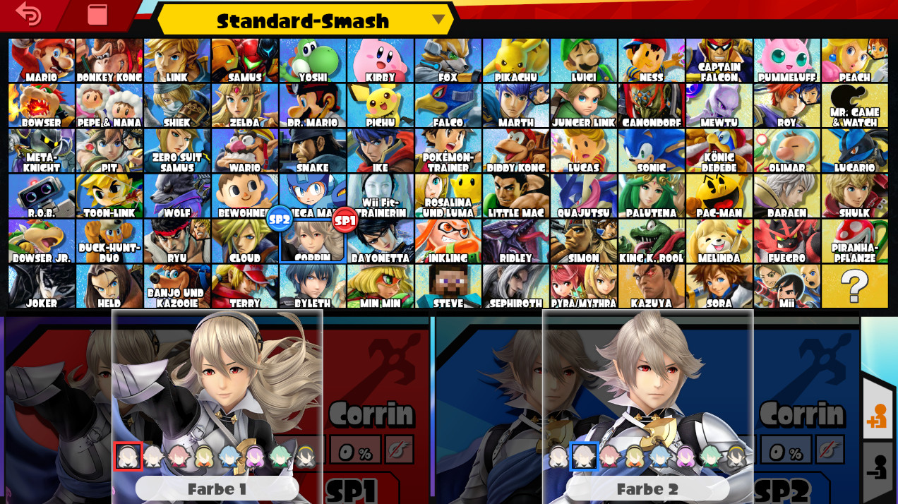 Corrin c00/c01 swap Mod for Super Smash Bros. Ultimate | SSBU Mods