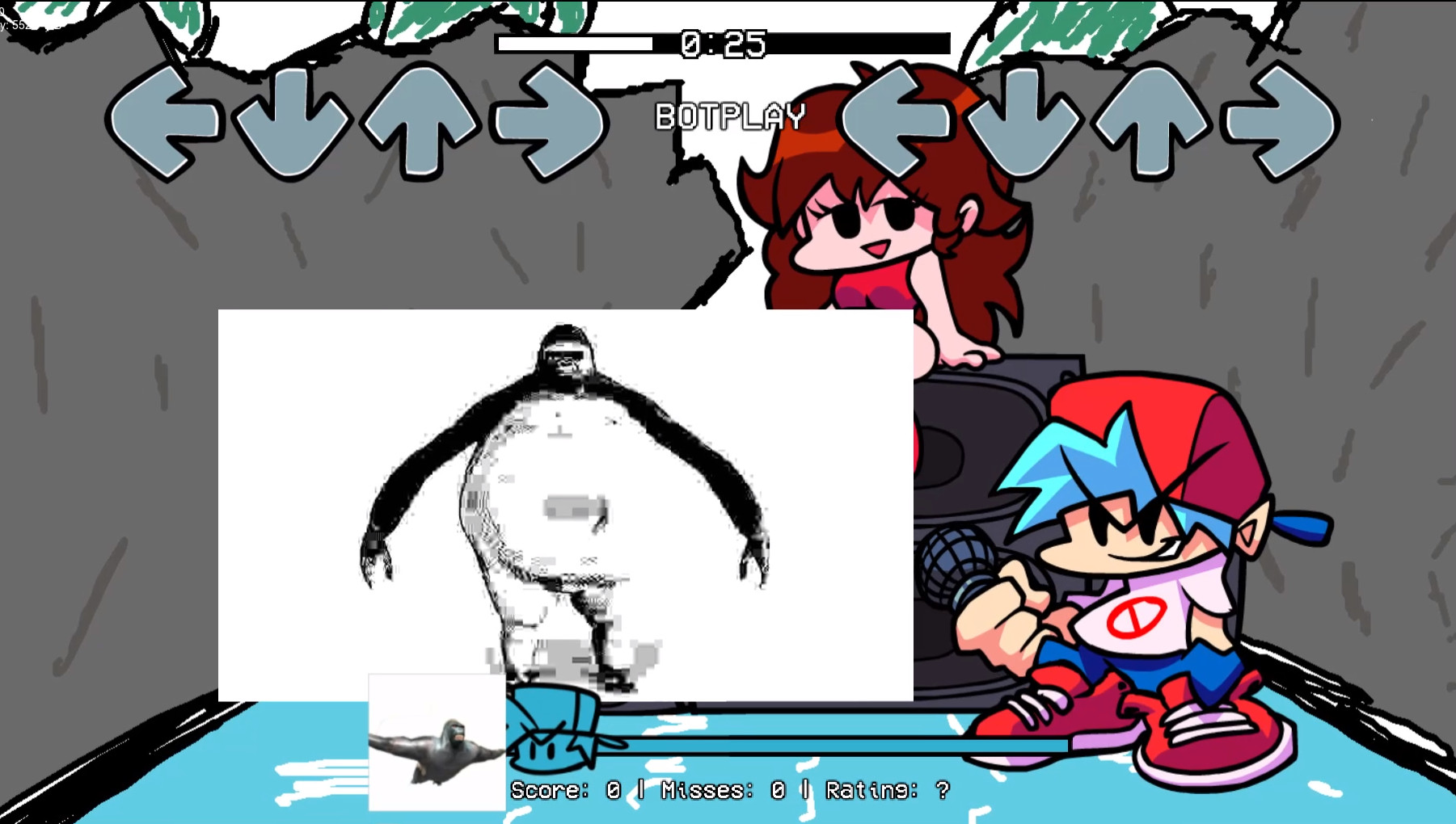 Funkin' Gorilla (Vs. Flying Gorilla) [Friday Night Funkin'] [Mods]