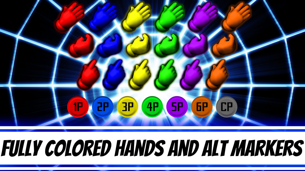 Fully Colored Hands and Alt Markers in the CSS Mod for Super Smash Bros ...