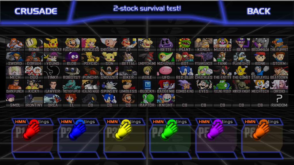Fully Colored Hands and Alt Markers in the CSS Mod for Super Smash Bros ...