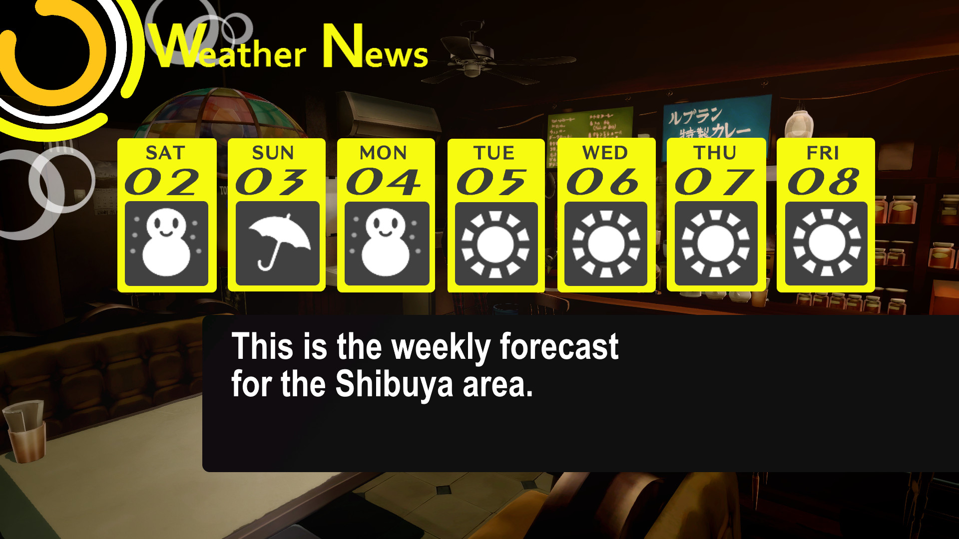 P4 Styled Forecast Menu Mod for Persona 5 Royal (PC) | P5R (PC) Mods